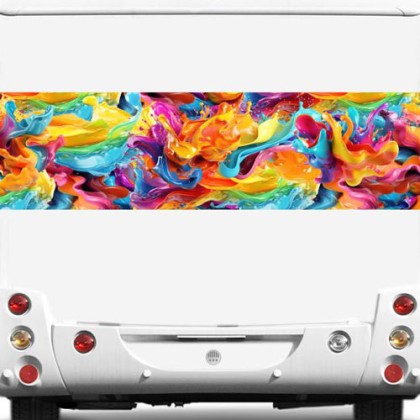 Autoaufkleber Regenbogen Splash