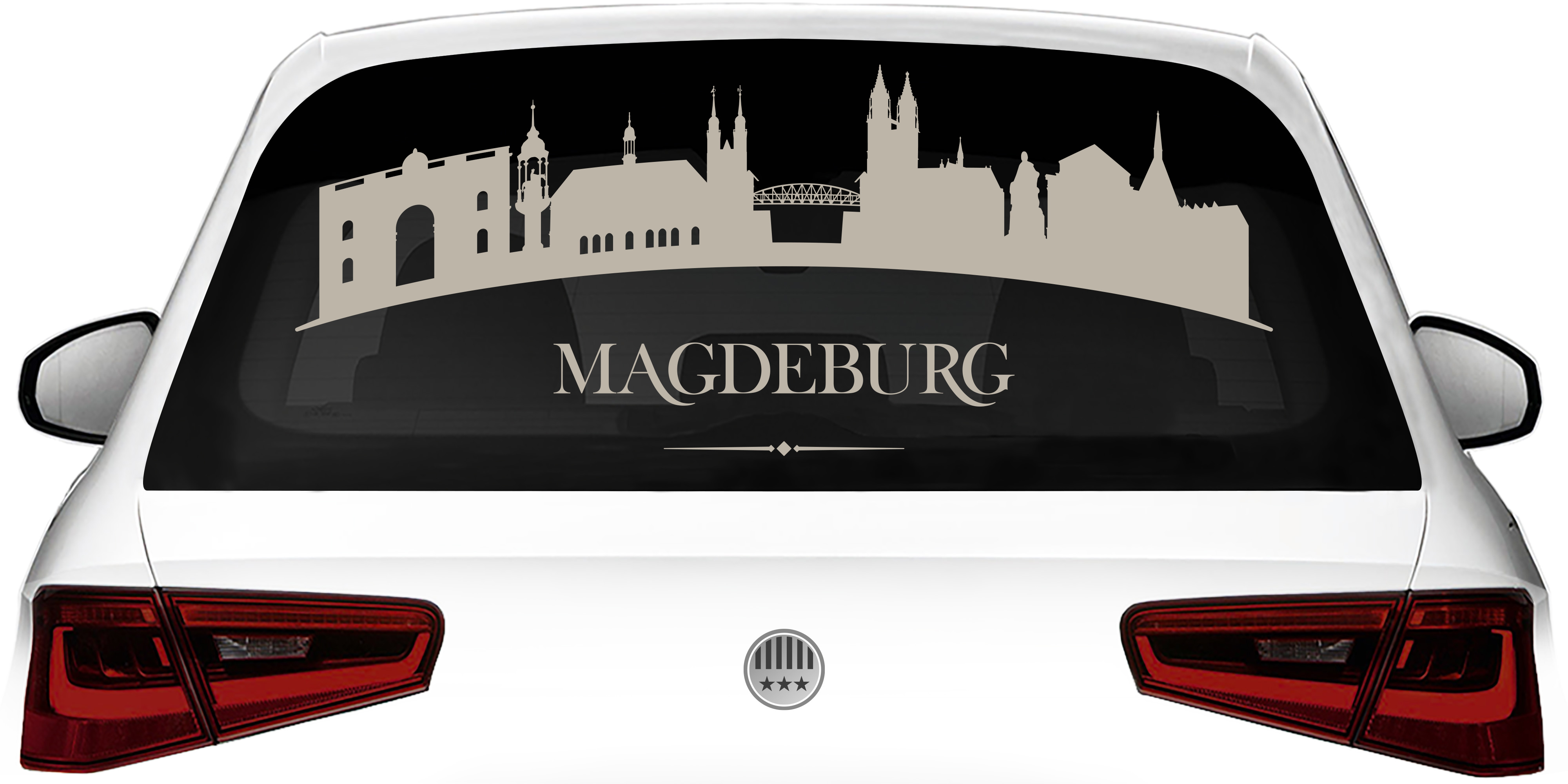 Autoaufkleber Heckscheibe Magdeburg