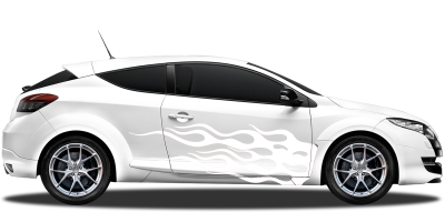 Autoaufkleber Flammen als auffallendes Seitendekor